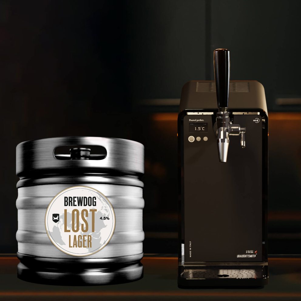 Brewdog Lost Lager Draught Beer Machine - Tap25 Starter Bundle ...